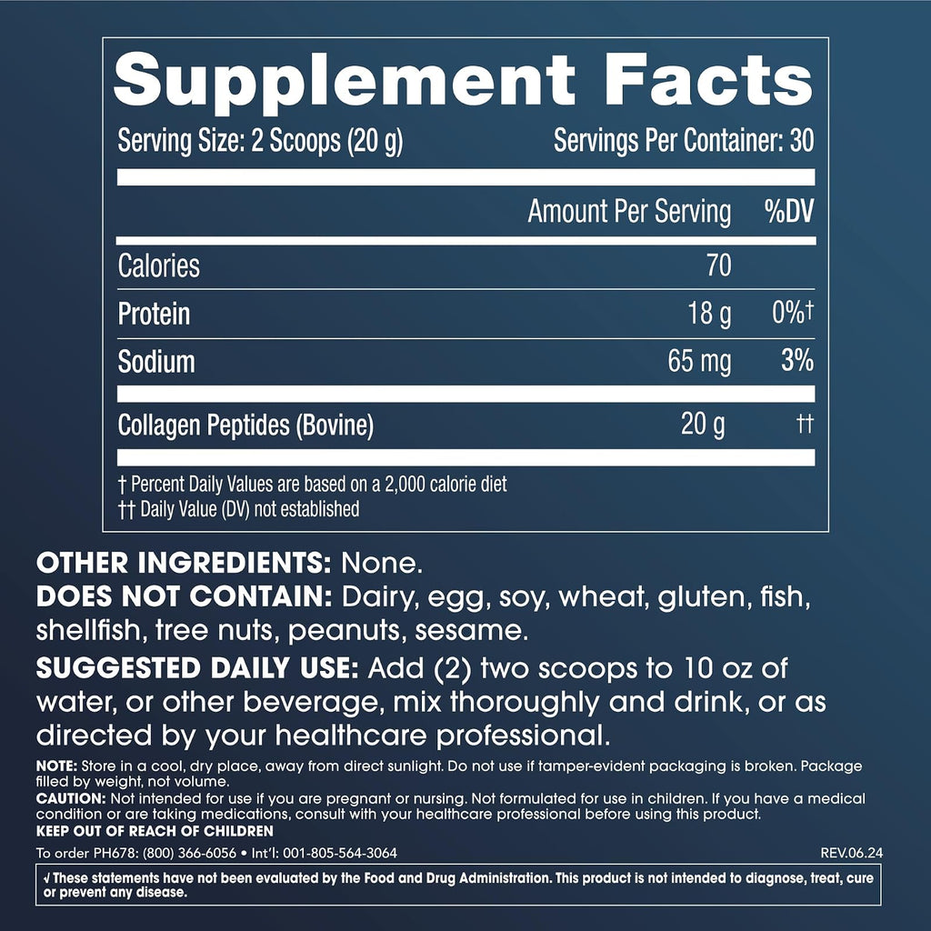 Pure collagen powder for joint health