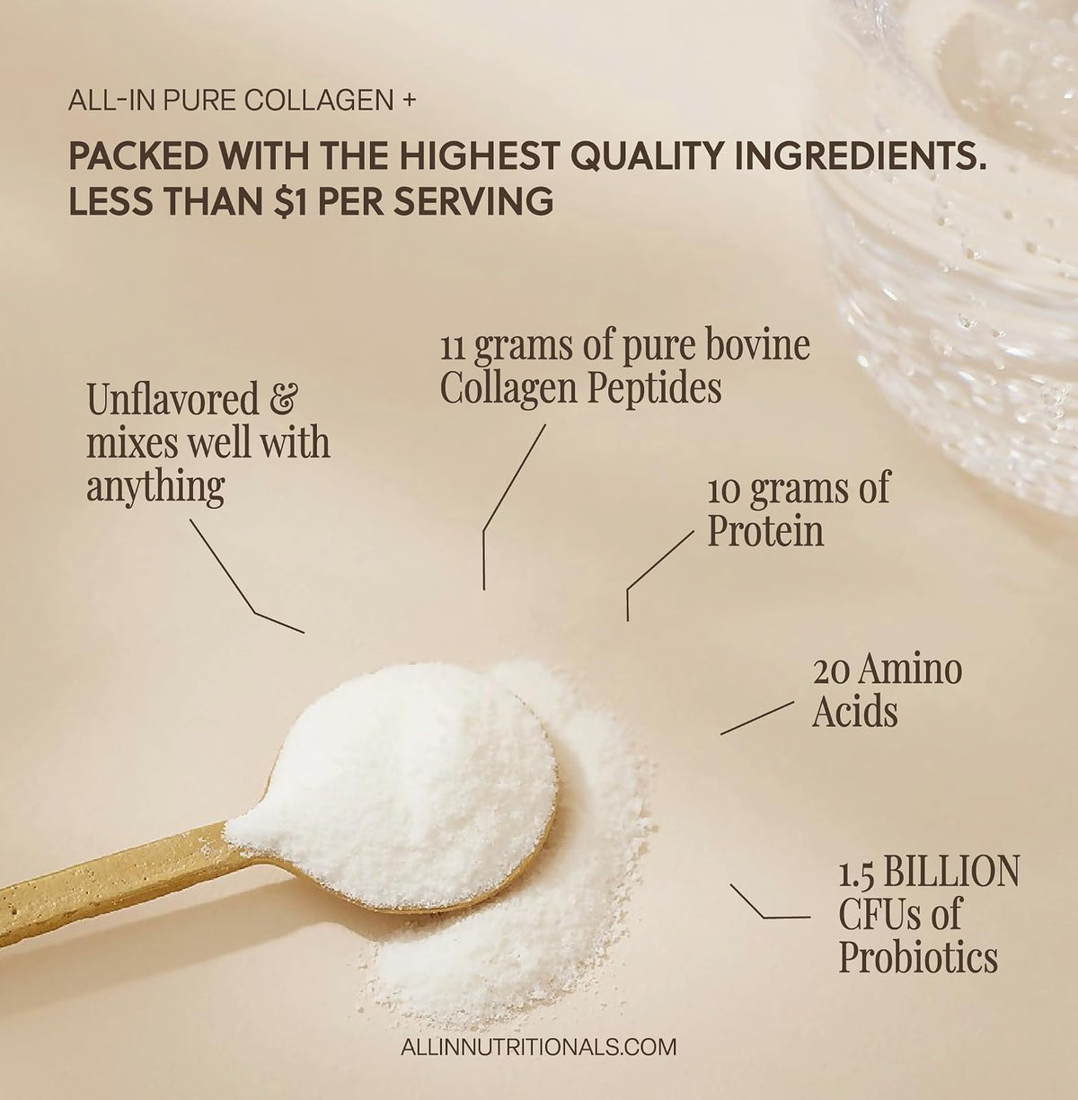 Pure collagen with probiotics formula