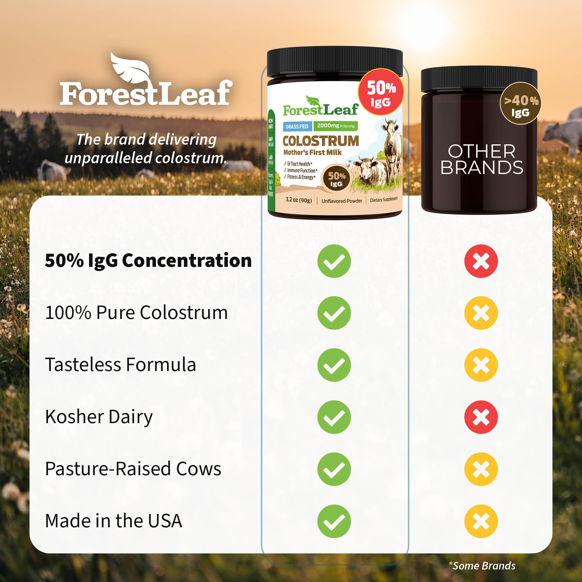 pure colostrum for balanced nutrition