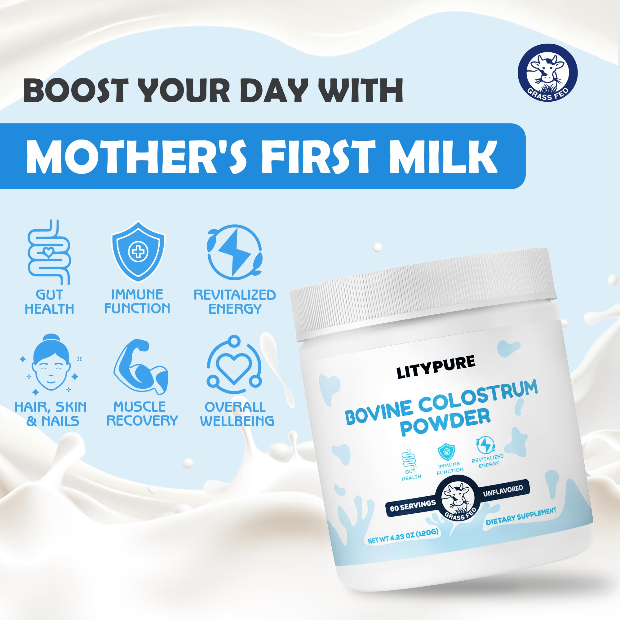 Pure colostrum for hair growth