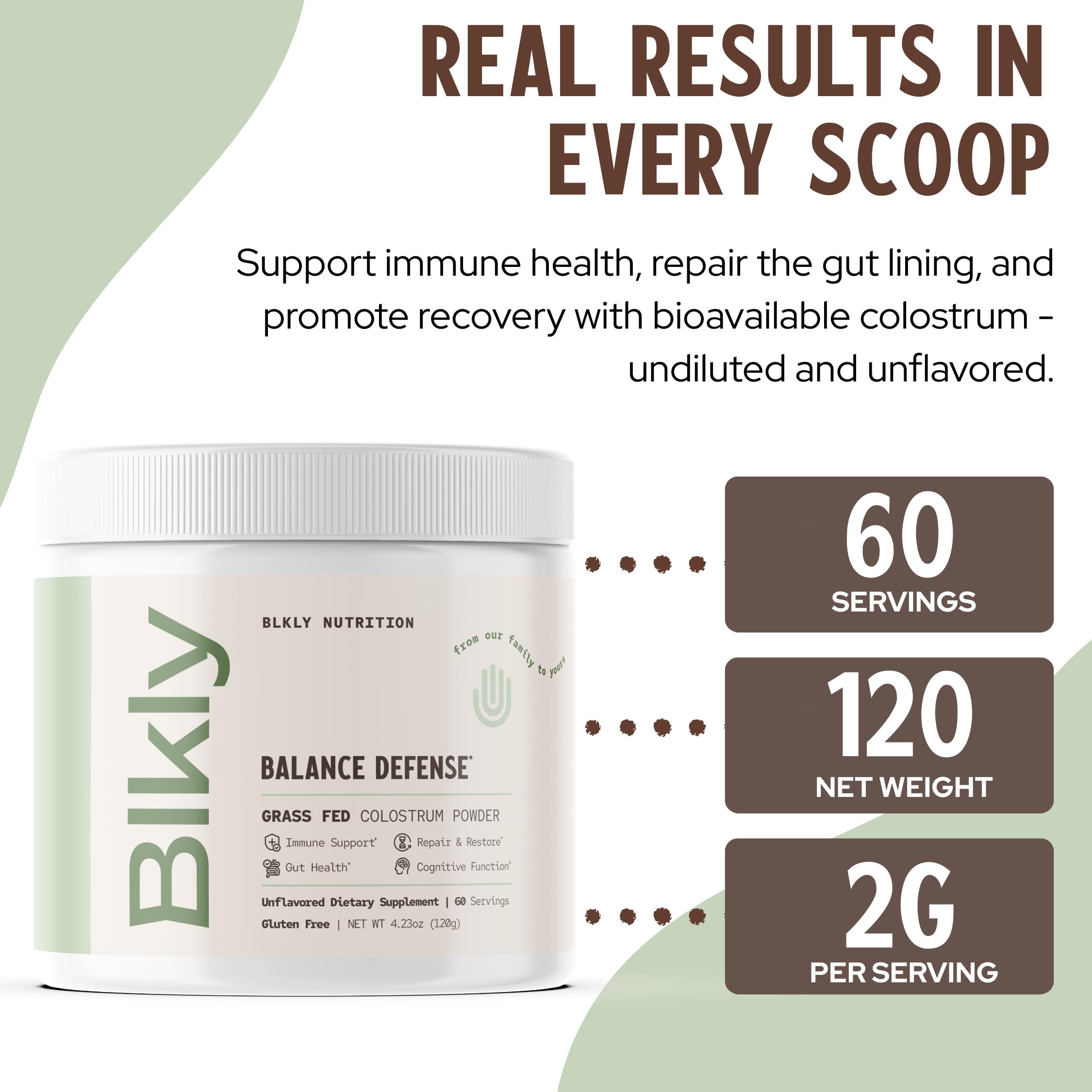 Pure colostrum powder for digestive wellness