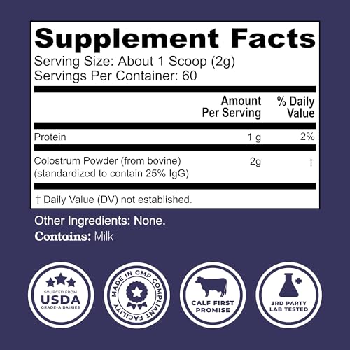 Pure colostrum powder for wellness