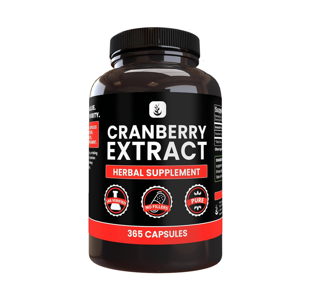 pure cranberry extract supplement capsules
