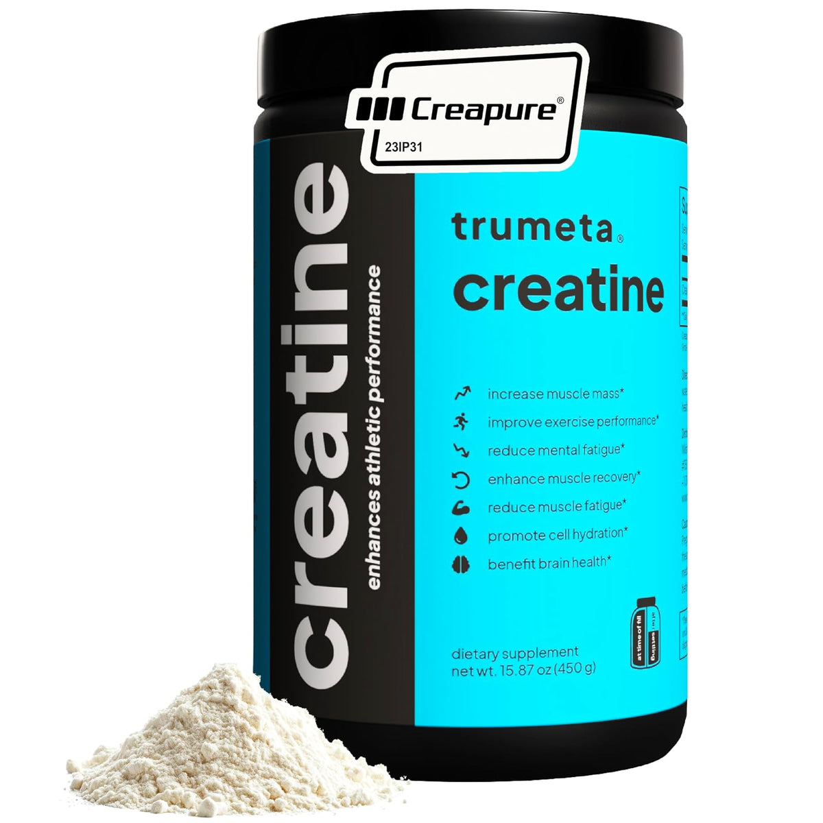 Pure Creapure creatine monohydrate powder