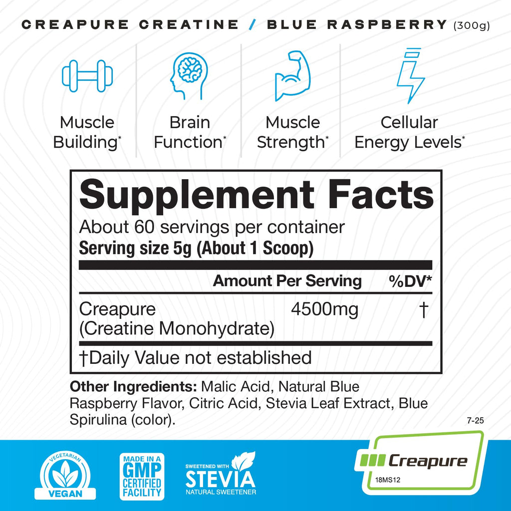 Pure creatine for muscle growth