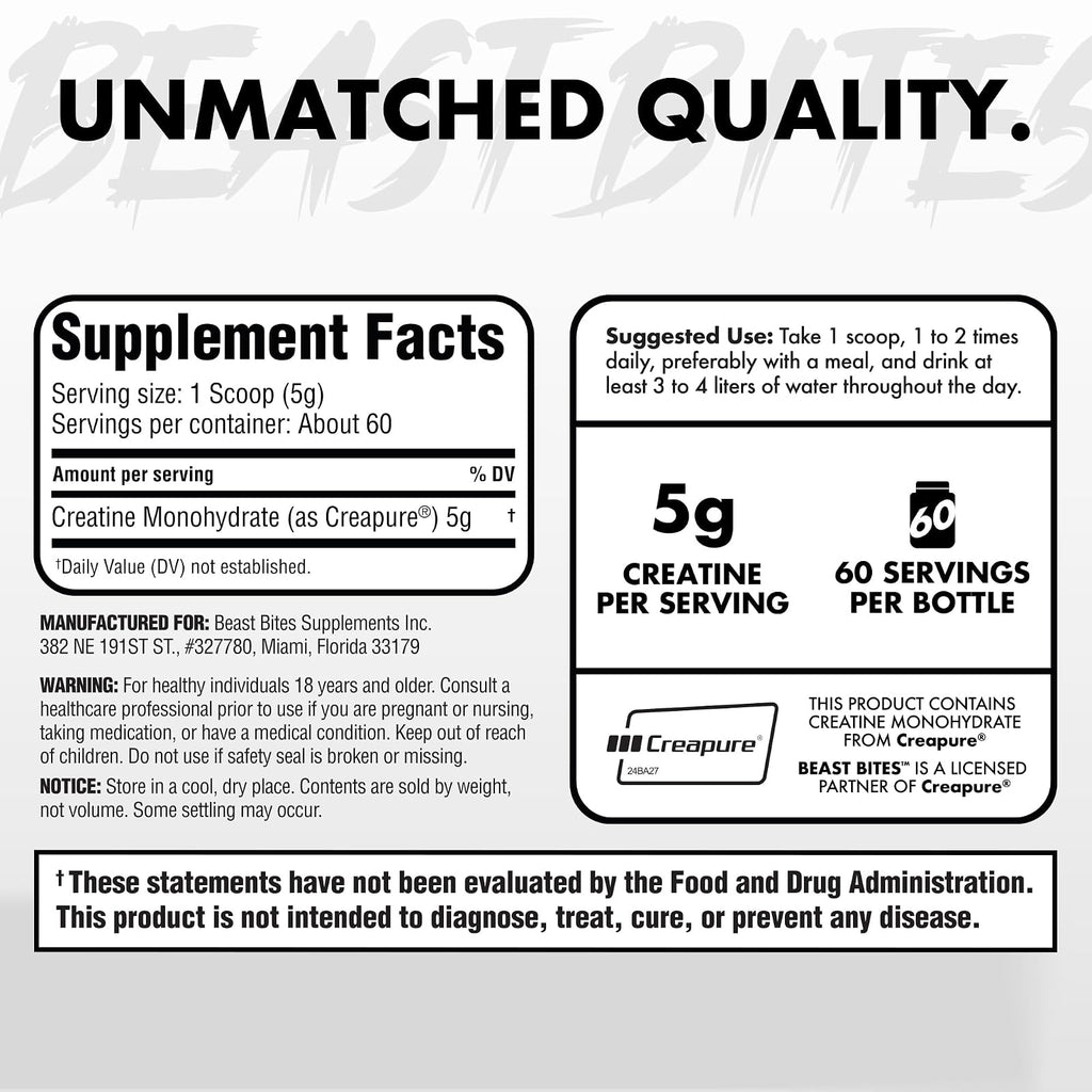 pure creatine monohydrate 300 grams