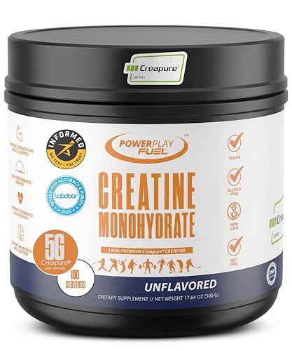 pure creatine monohydrate powder supplement
