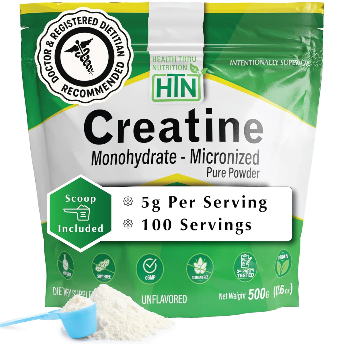 pure creatine monohydrate powder