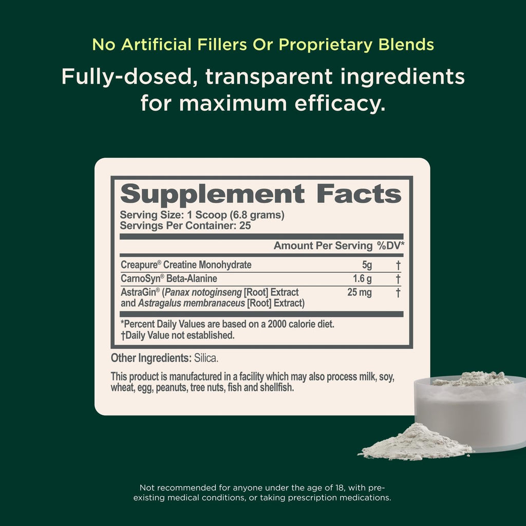 pure creatine monohydrate supplement
