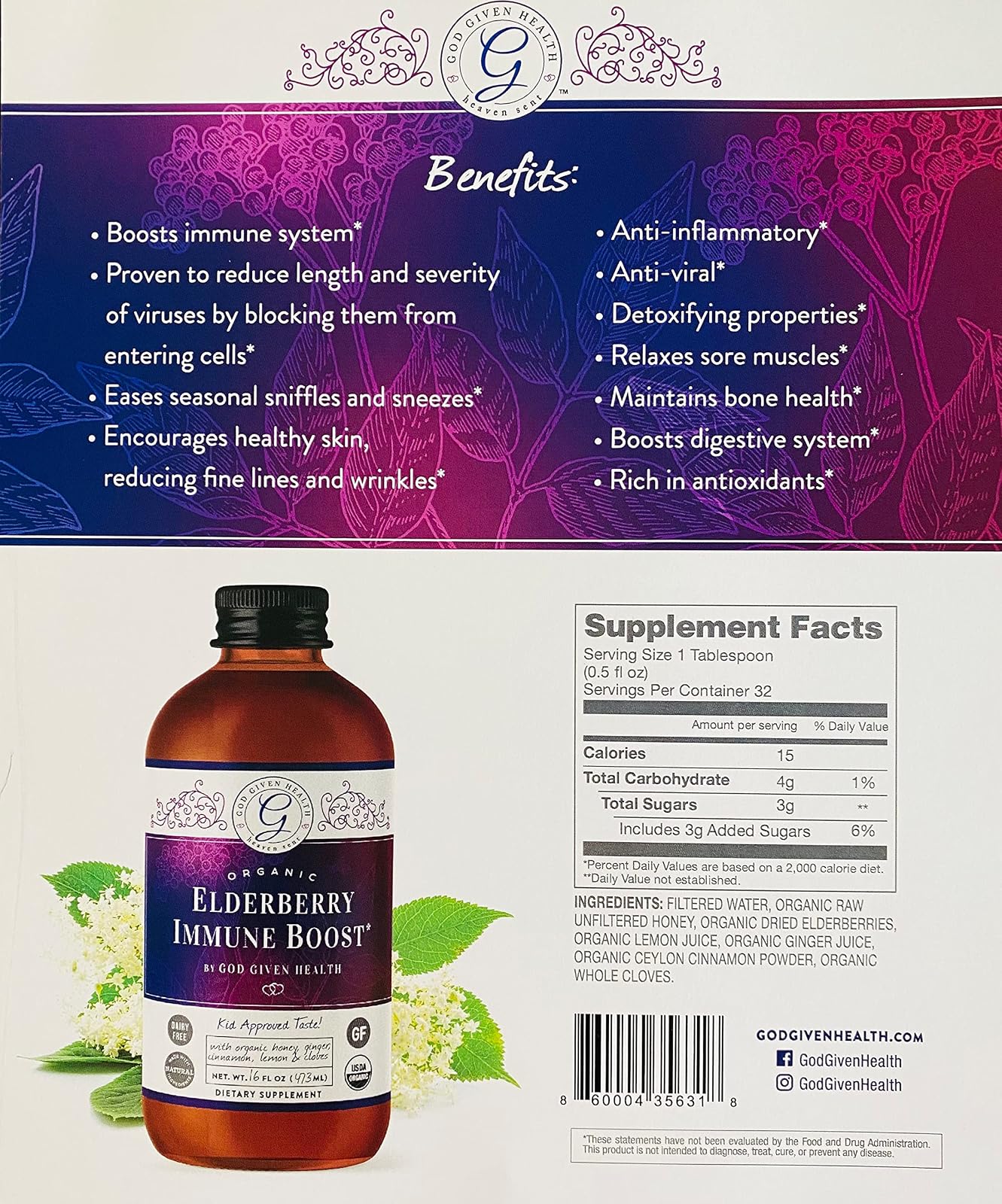 pure elderberry syrup for everyday health