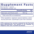 pure encapsulations alpha lipoic acid capsules