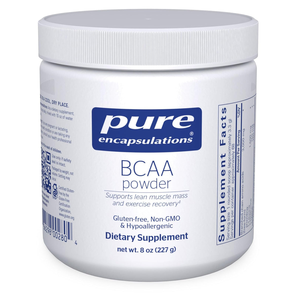 Pure Encapsulations BCAA powder for muscle recovery