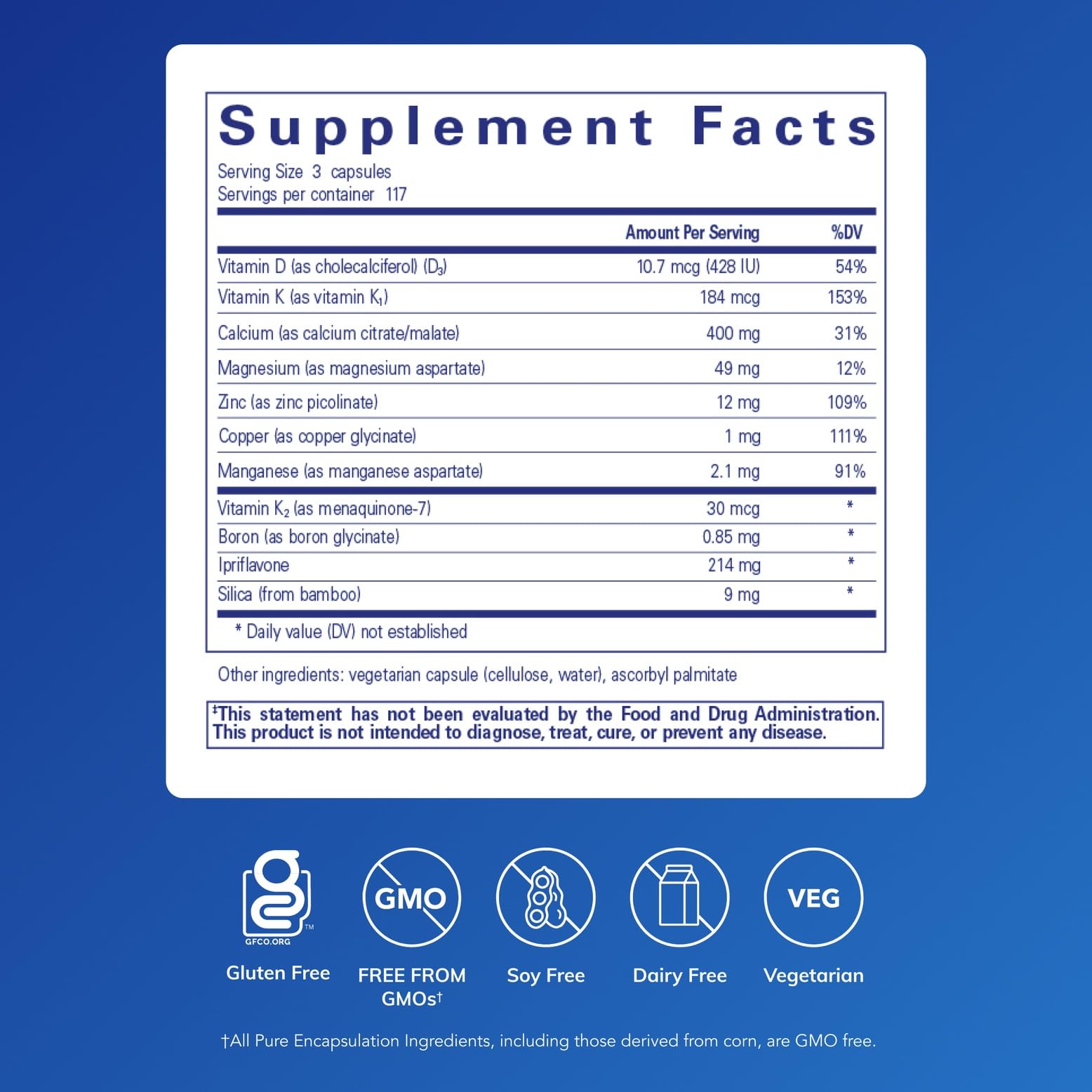 pure encapsulations blended vitamin capsules