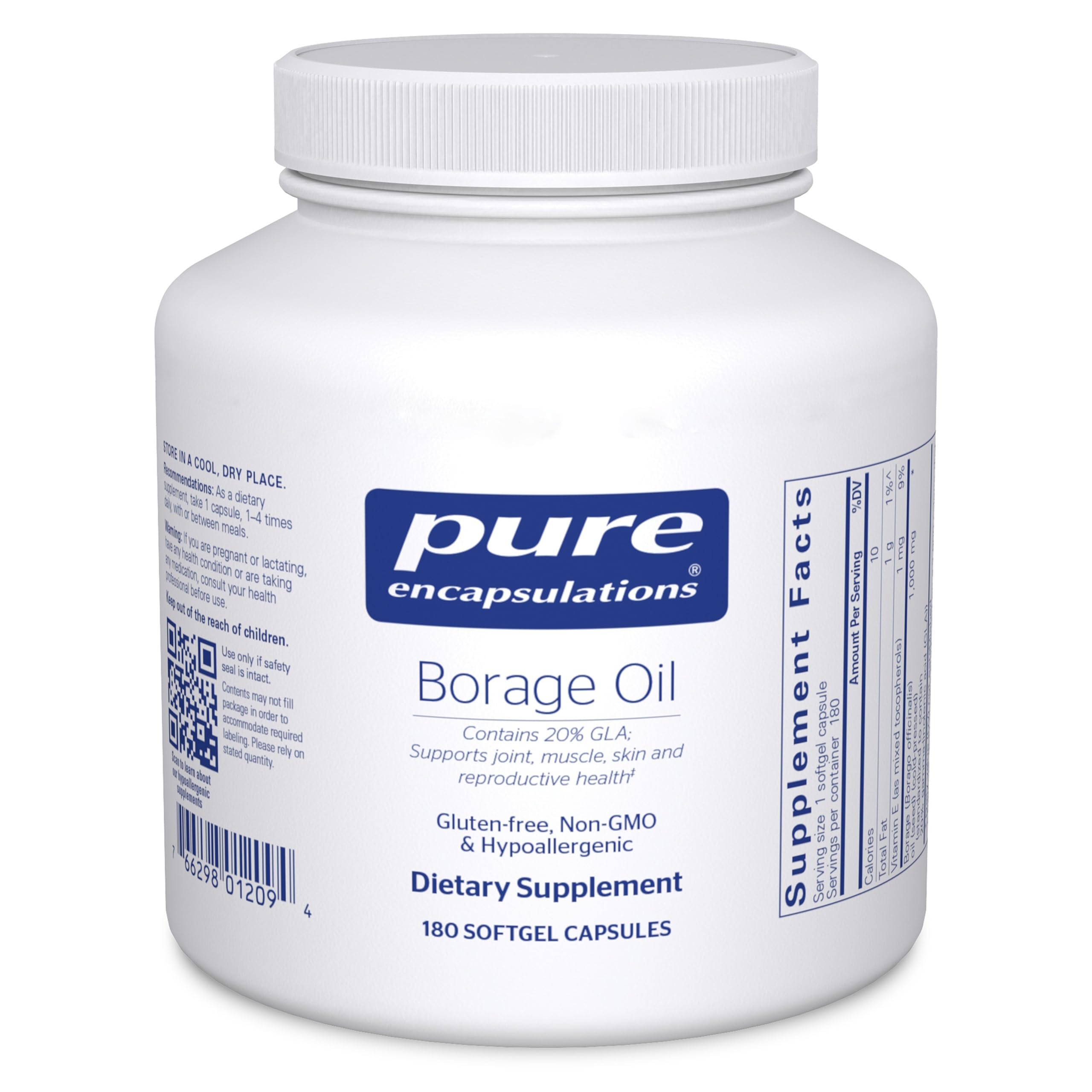 pure encapsulations borage oil benefits