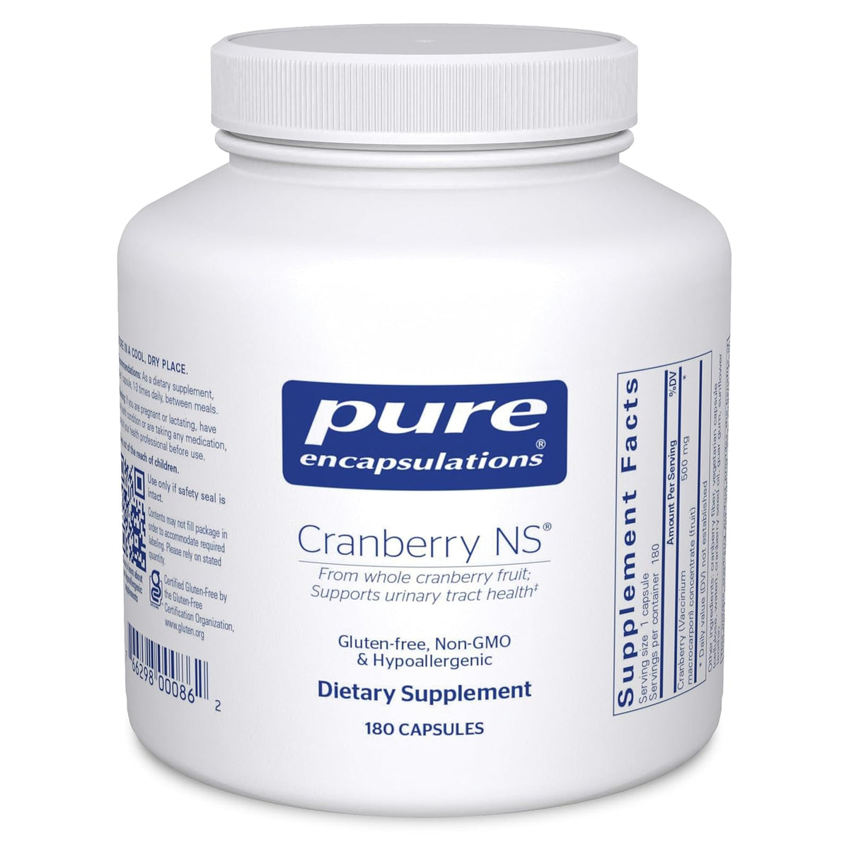pure encapsulations cranberry supplement capsules