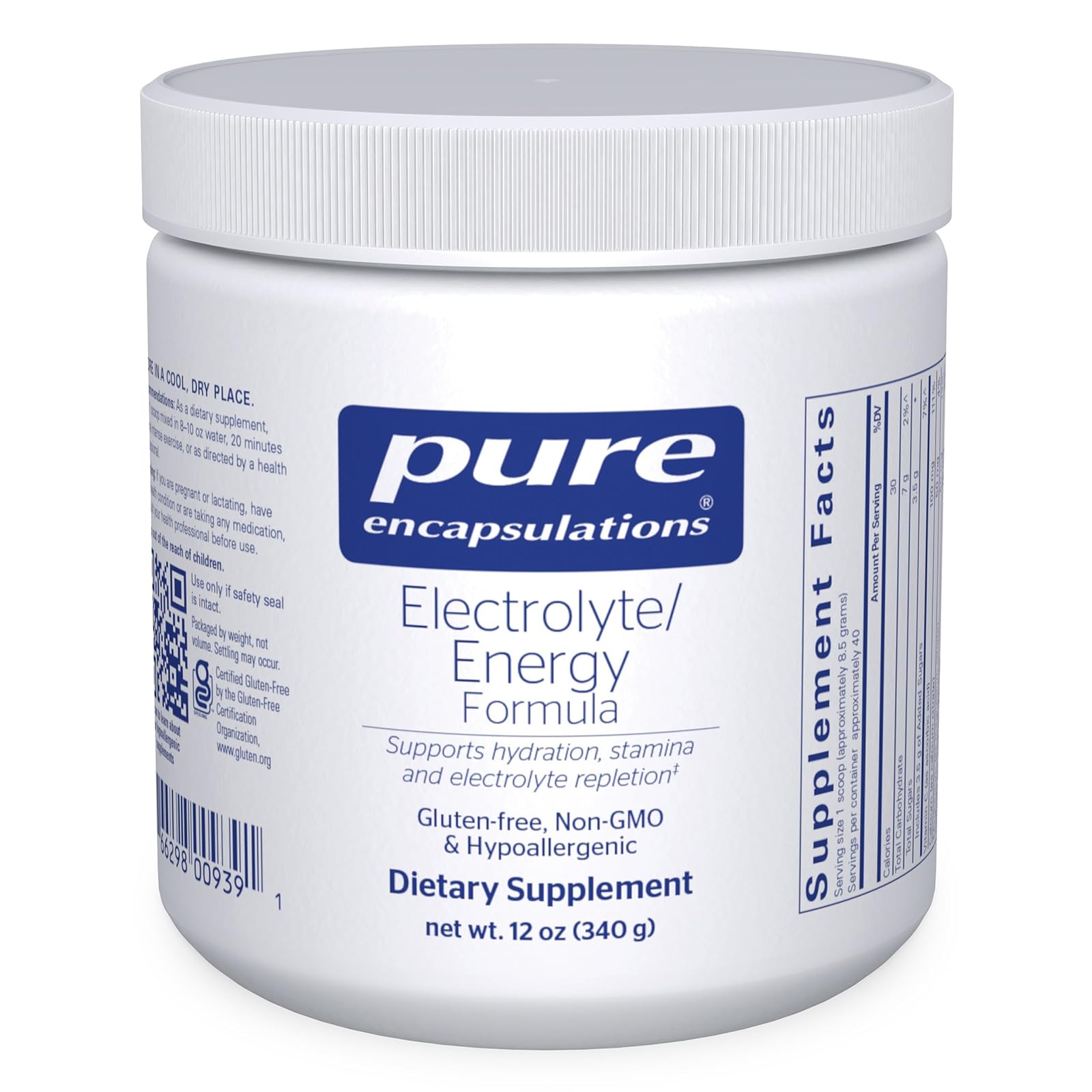 Pure Encapsulations electrolyte powder for hydration