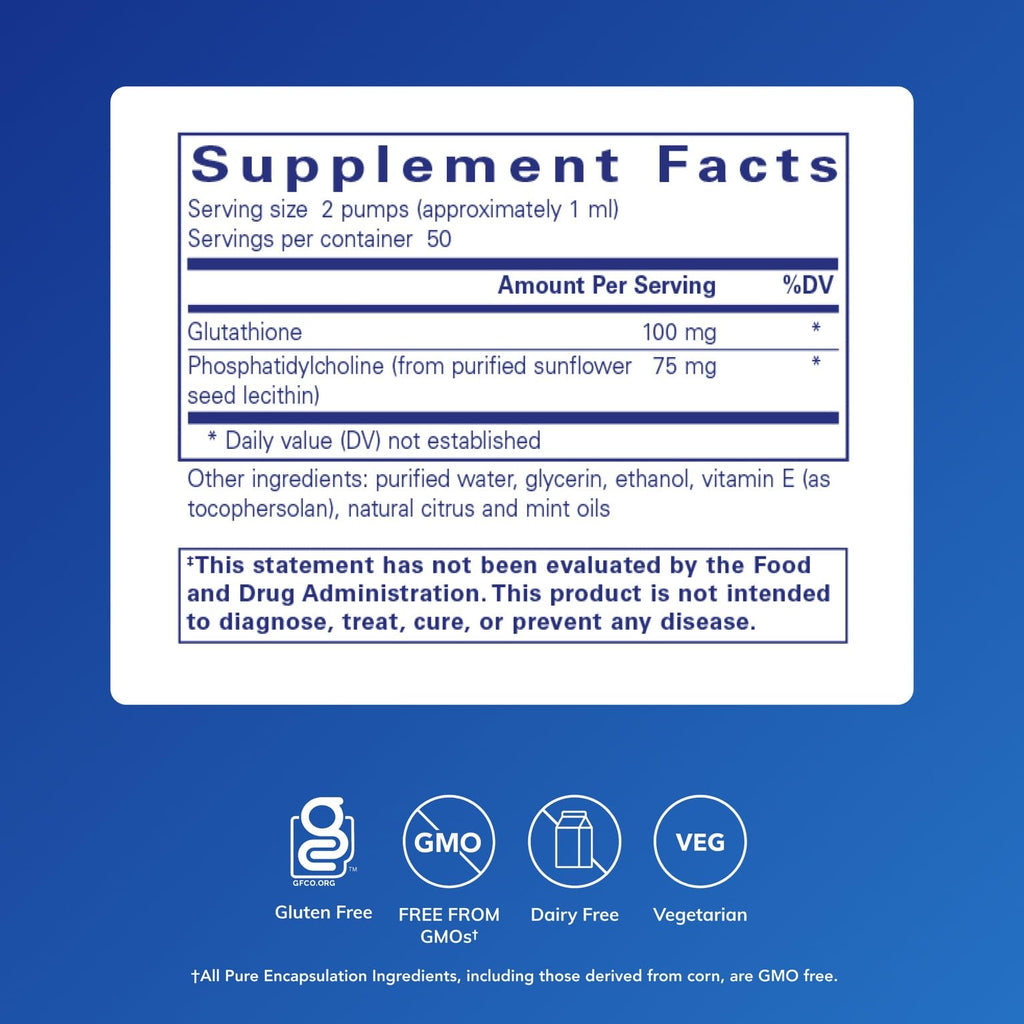 pure encapsulations glutathione benefits