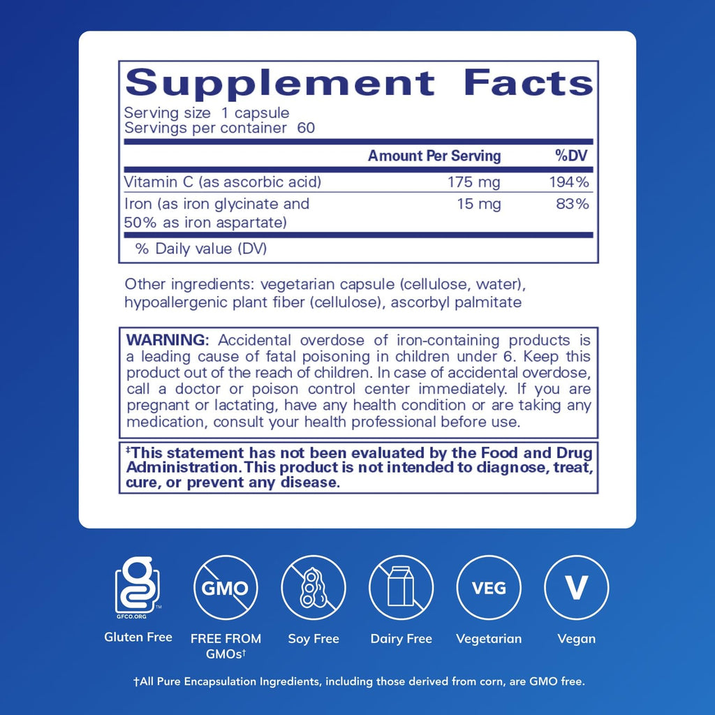 Pure Encapsulations Iron-C capsules