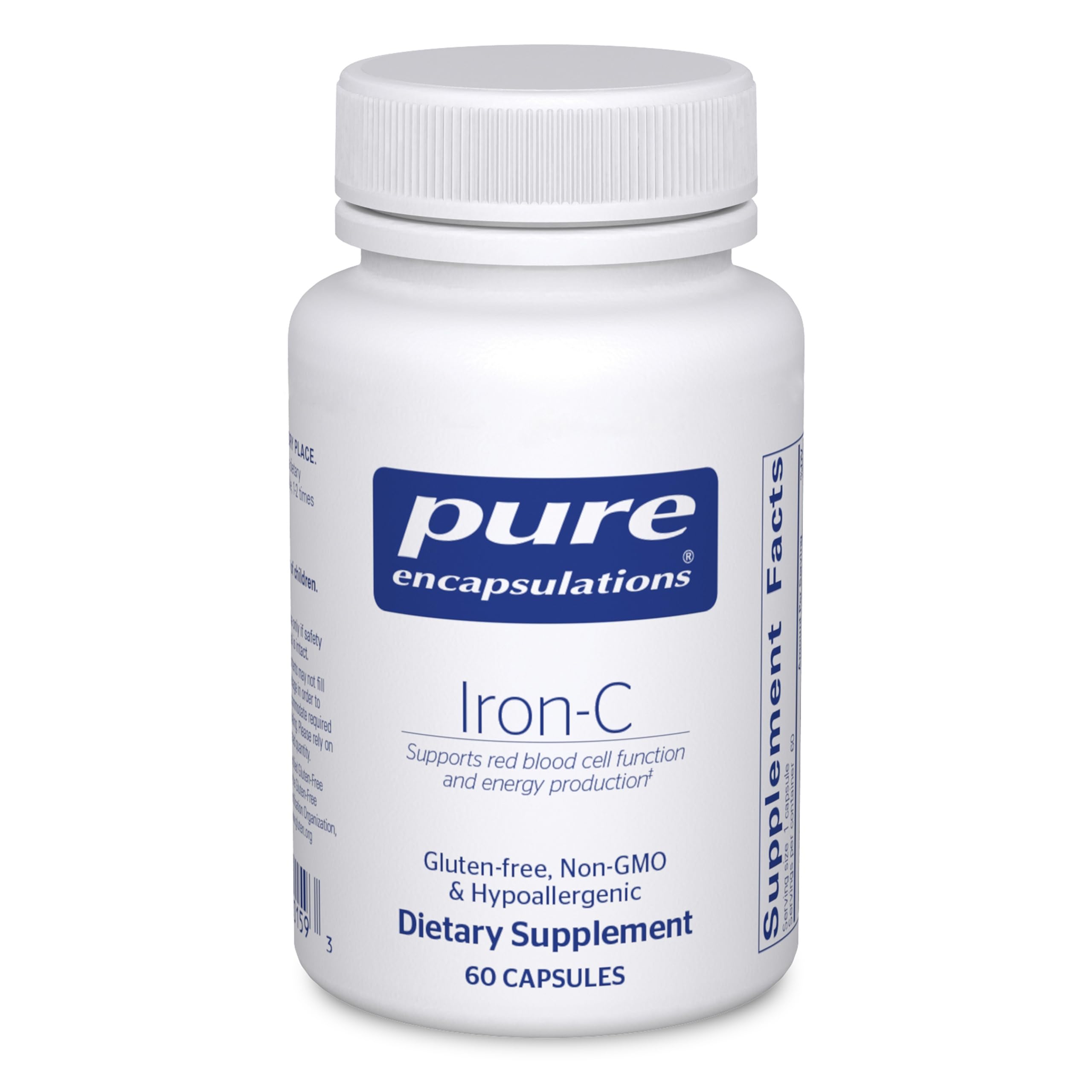 pure encapsulations iron supplement capsules