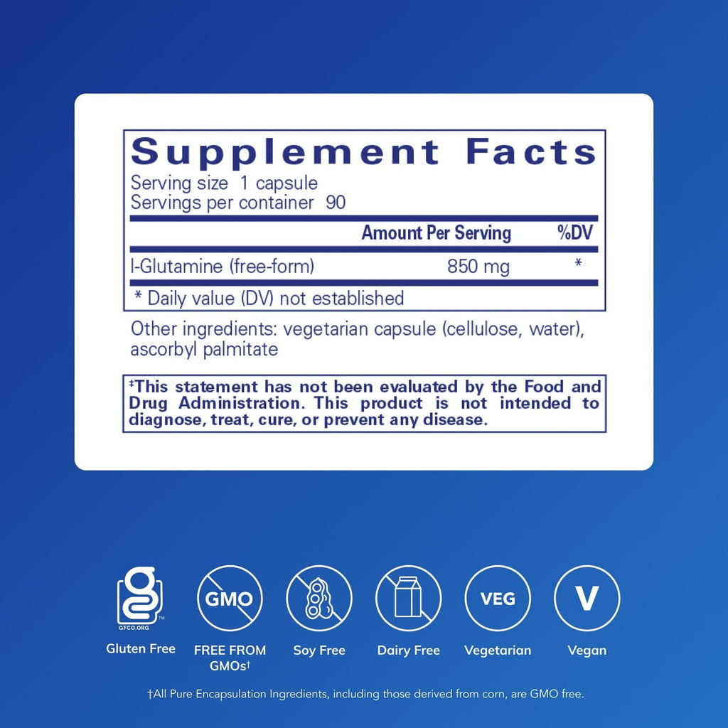 pure encapsulations l-glutamine capsules