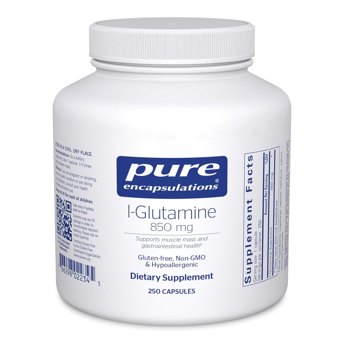 pure encapsulations l-glutamine capsules
