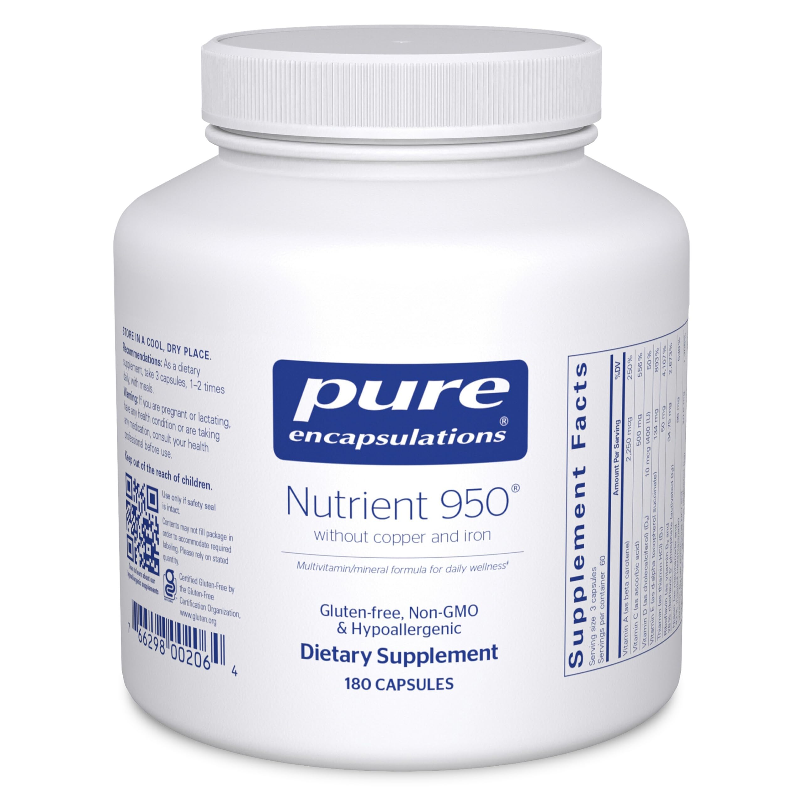Pure Encapsulations multivitamins for optimal health