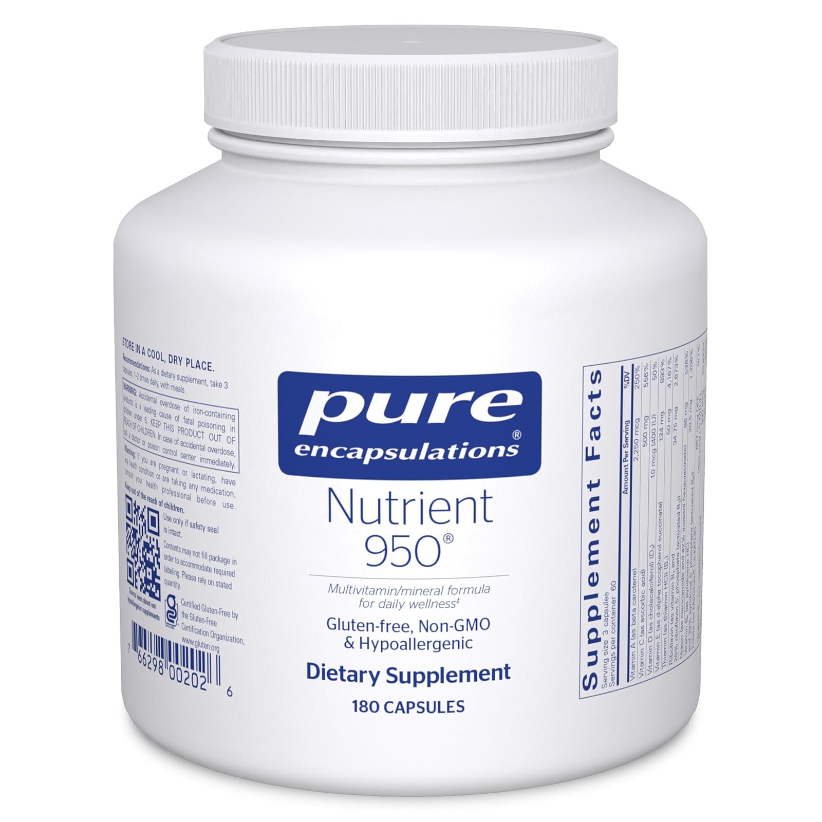 Pure Encapsulations multivitamins for overall health