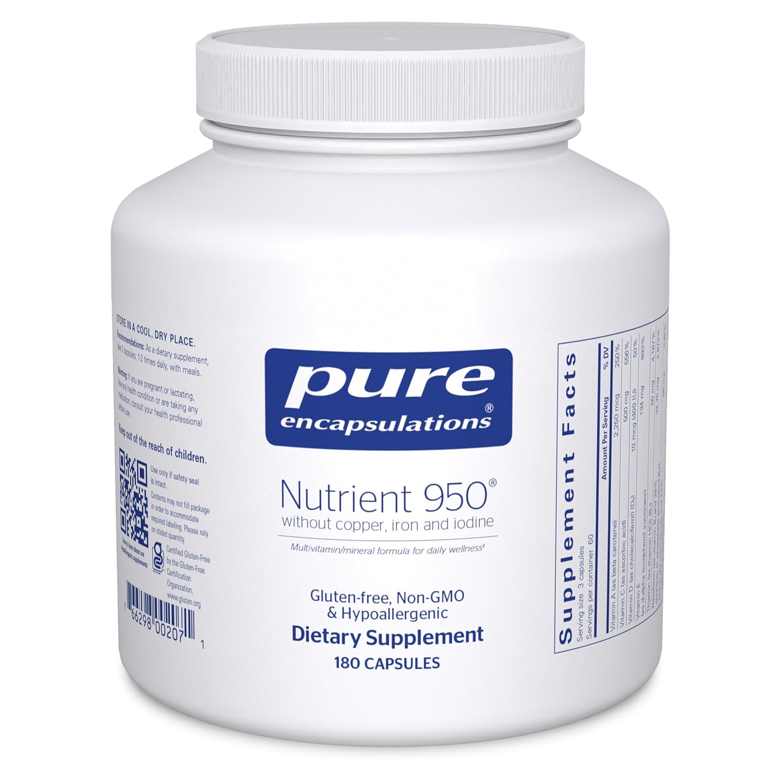 Pure Encapsulations Nutrient 950 multivitamins