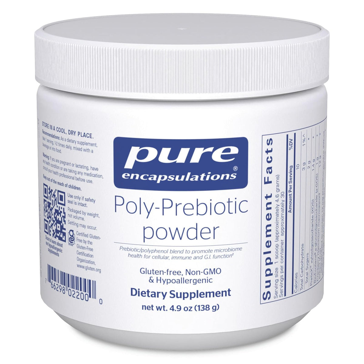 Pure Encapsulations prebiotic powder benefits