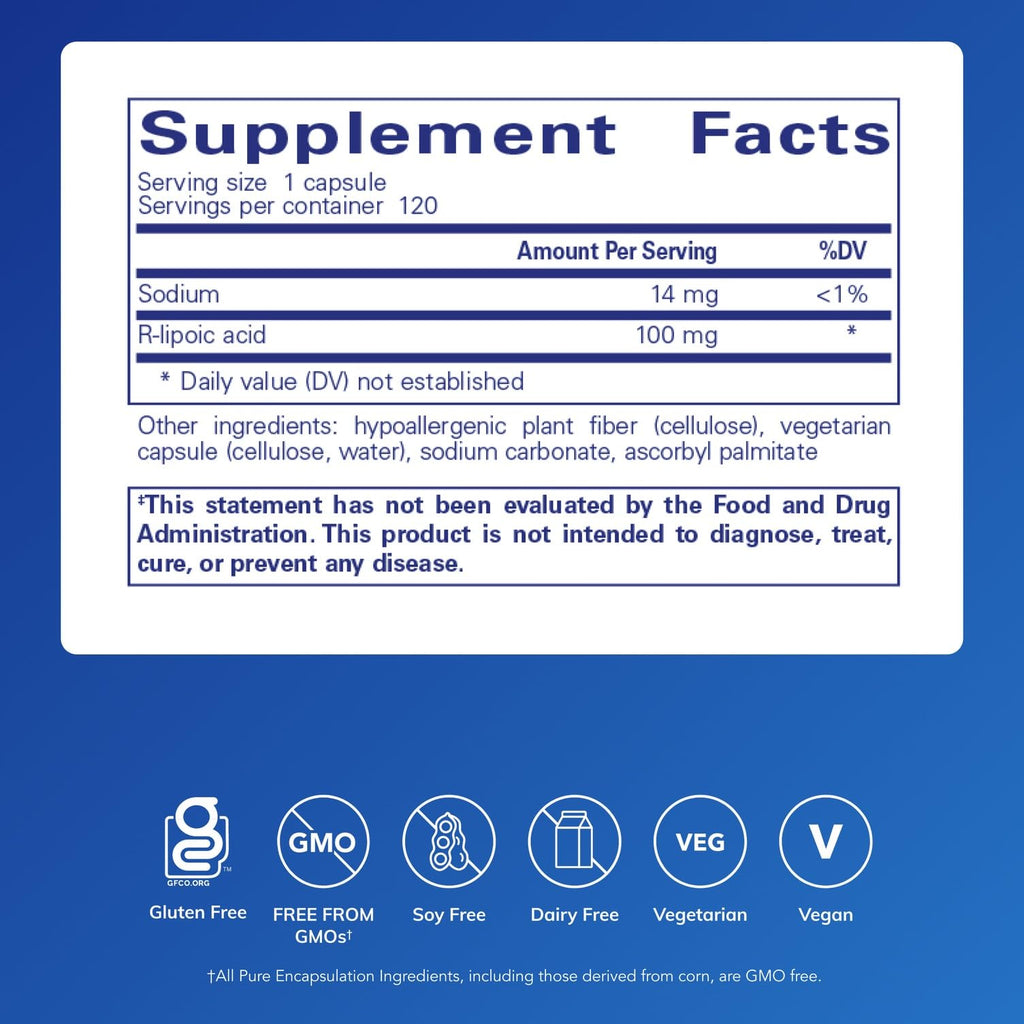 pure encapsulations r-lipoic acid benefits