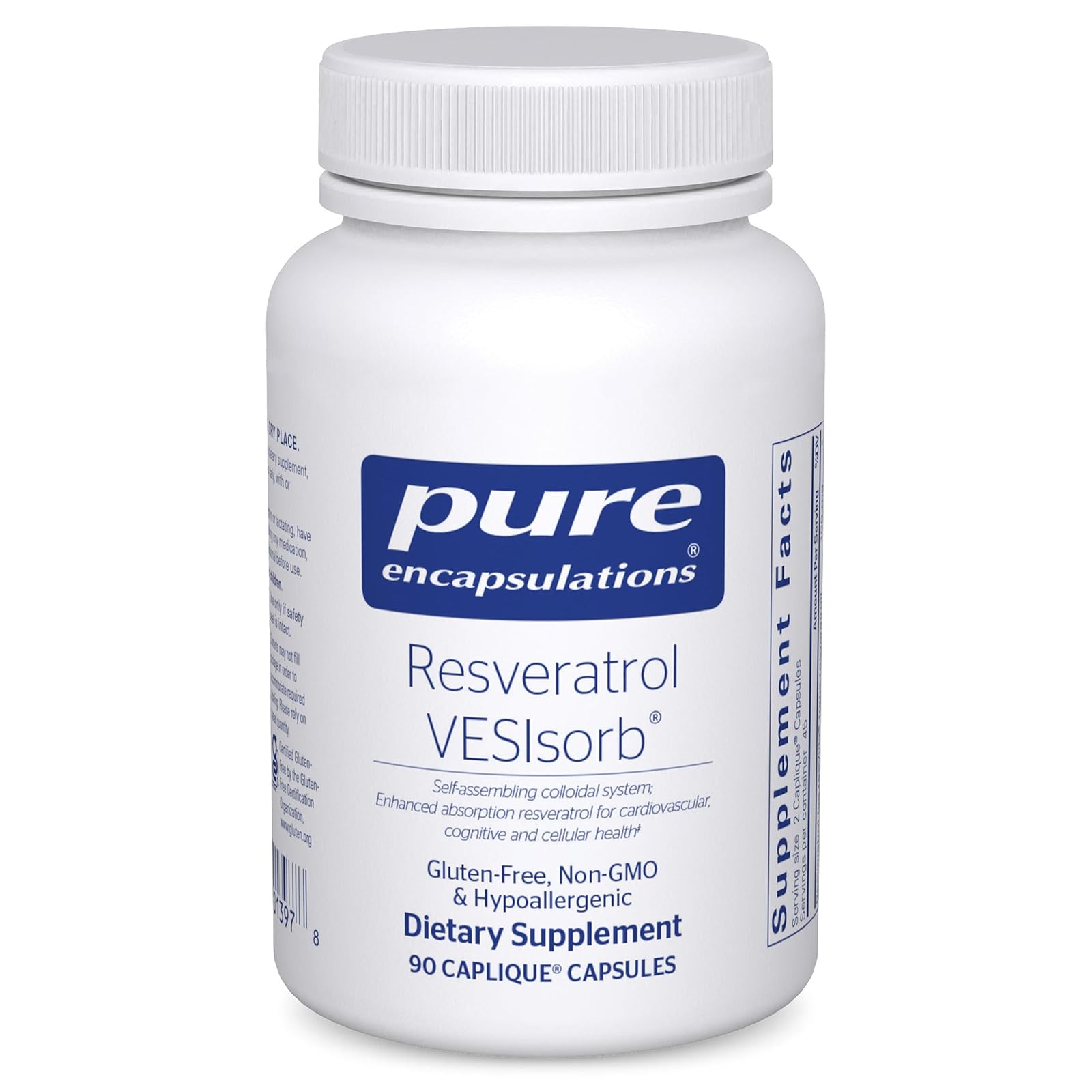 Pure Encapsulations resveratrol antioxidant capsules
