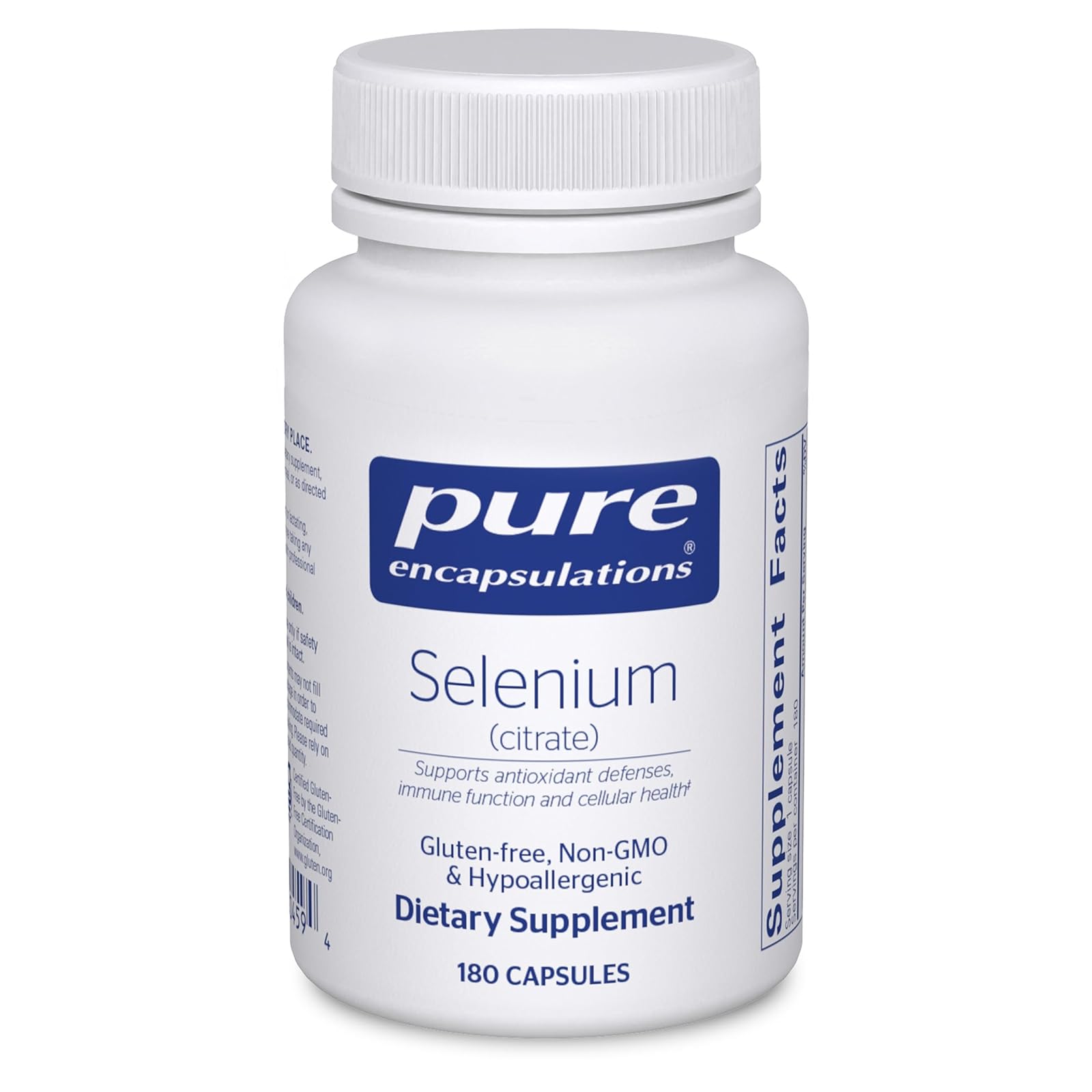 Pure Encapsulations selenium supplement capsules