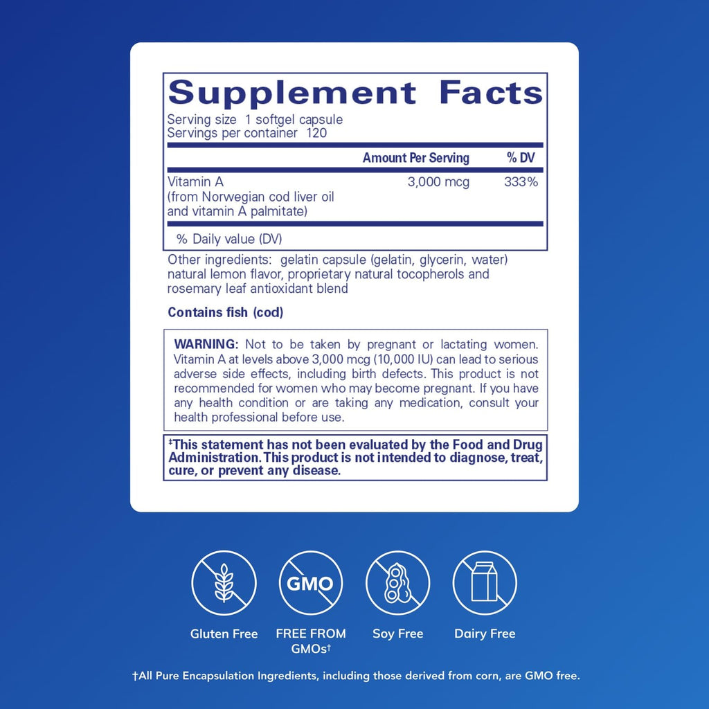 pure encapsulations vitamin a benefits