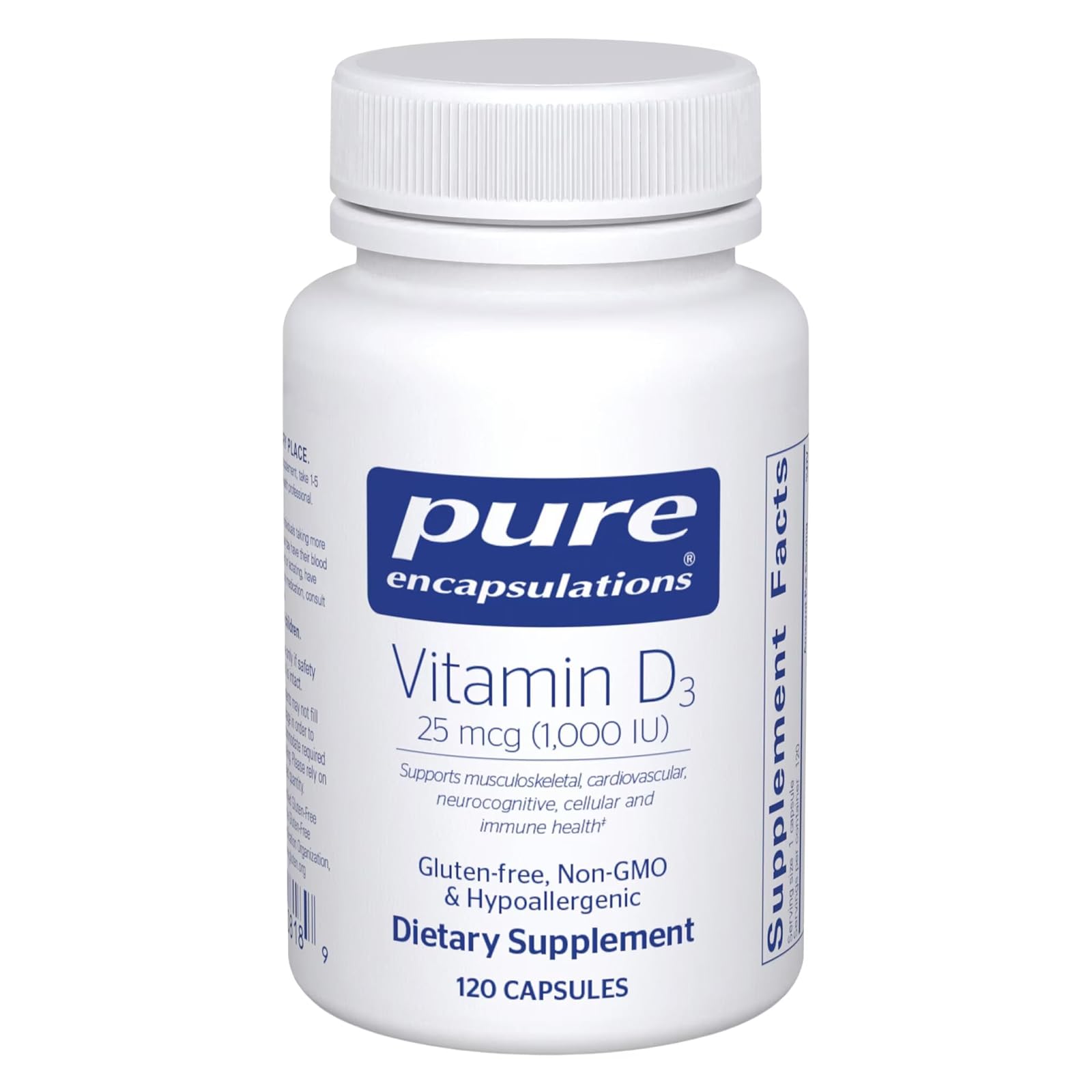 Pure Encapsulations vitamin D3 capsules