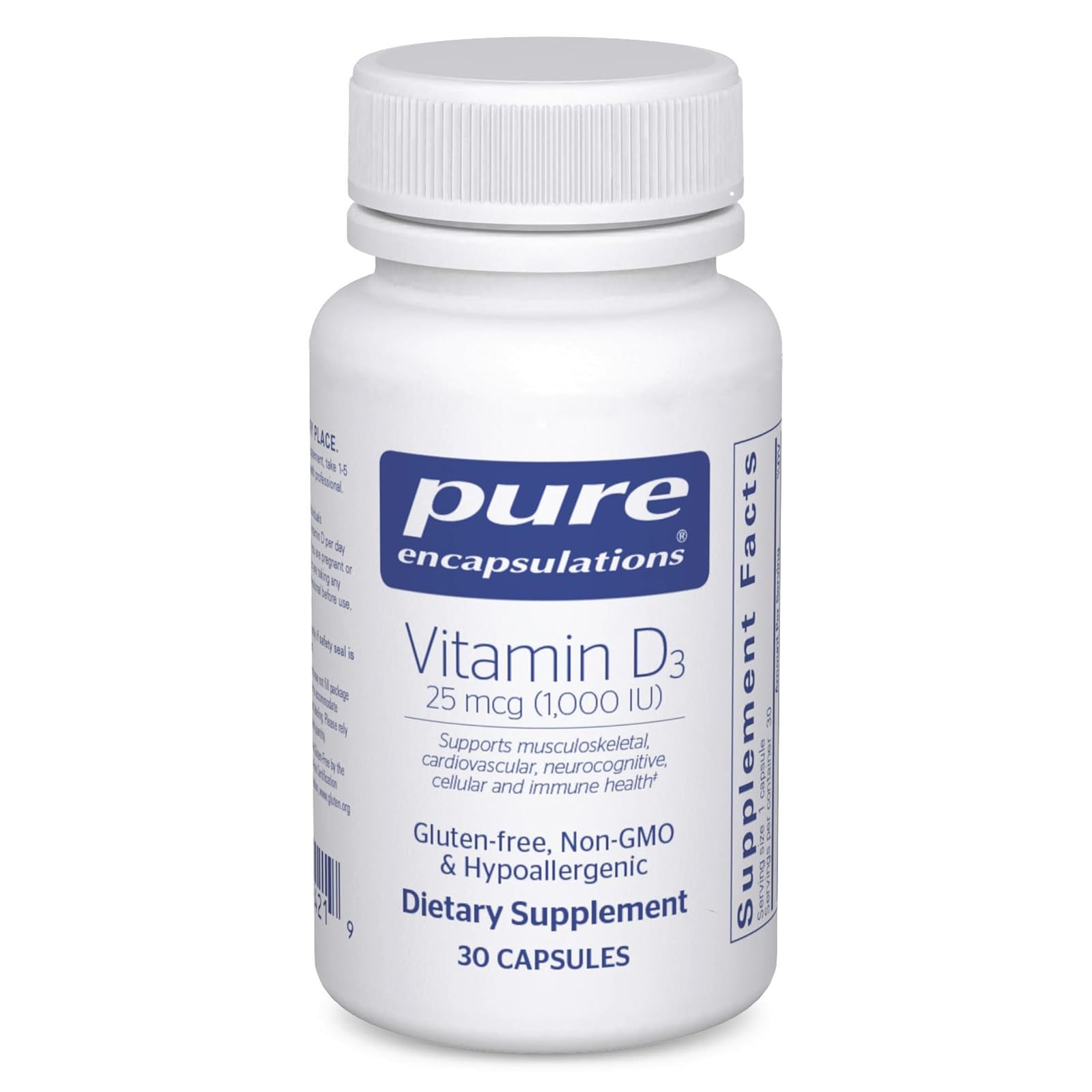 Pure Encapsulations vitamin D3 capsules