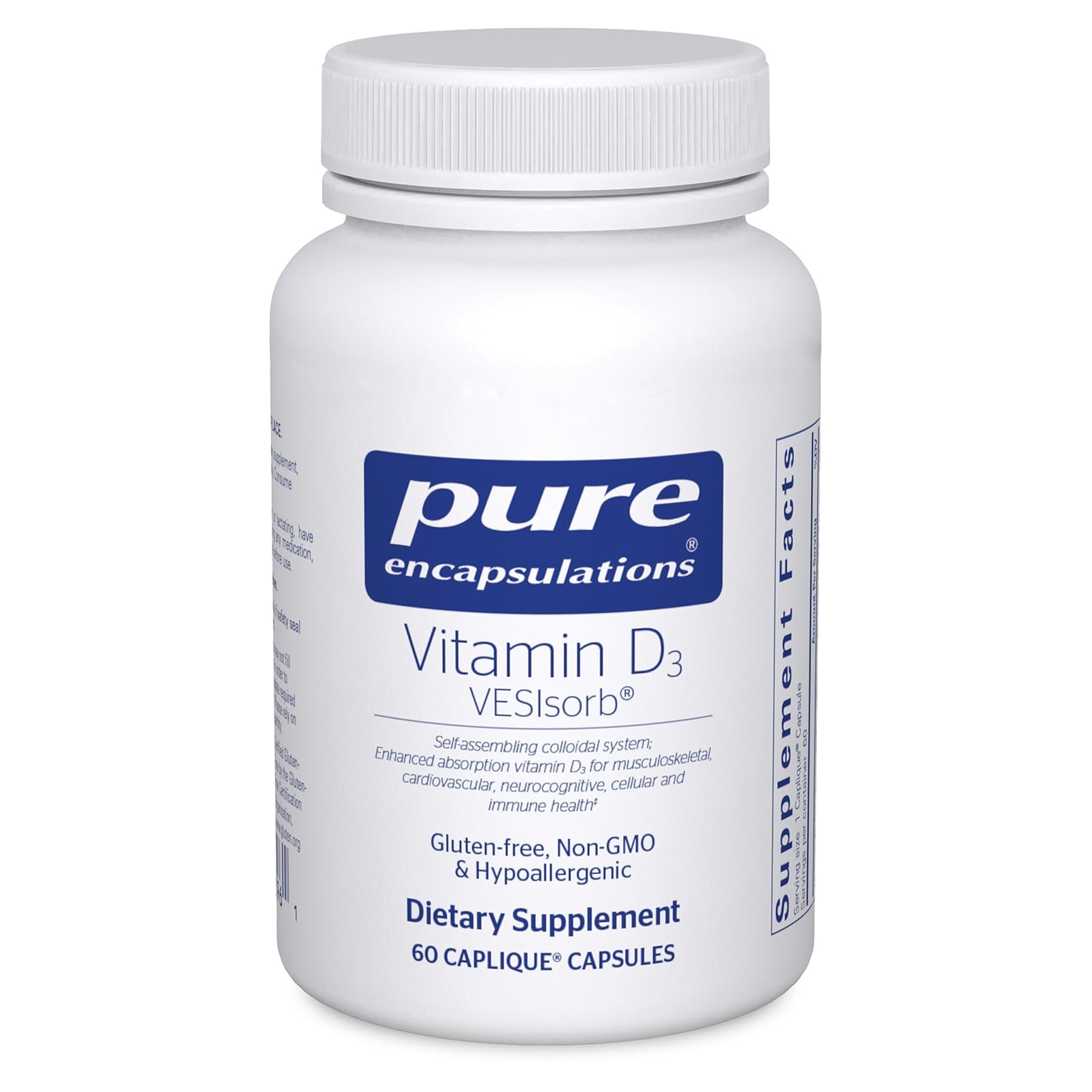Pure Encapsulations vitamin D3 capsules