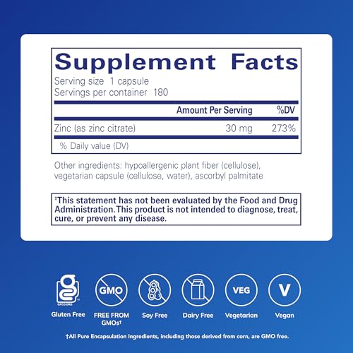 Pure Encapsulations zinc for immune support