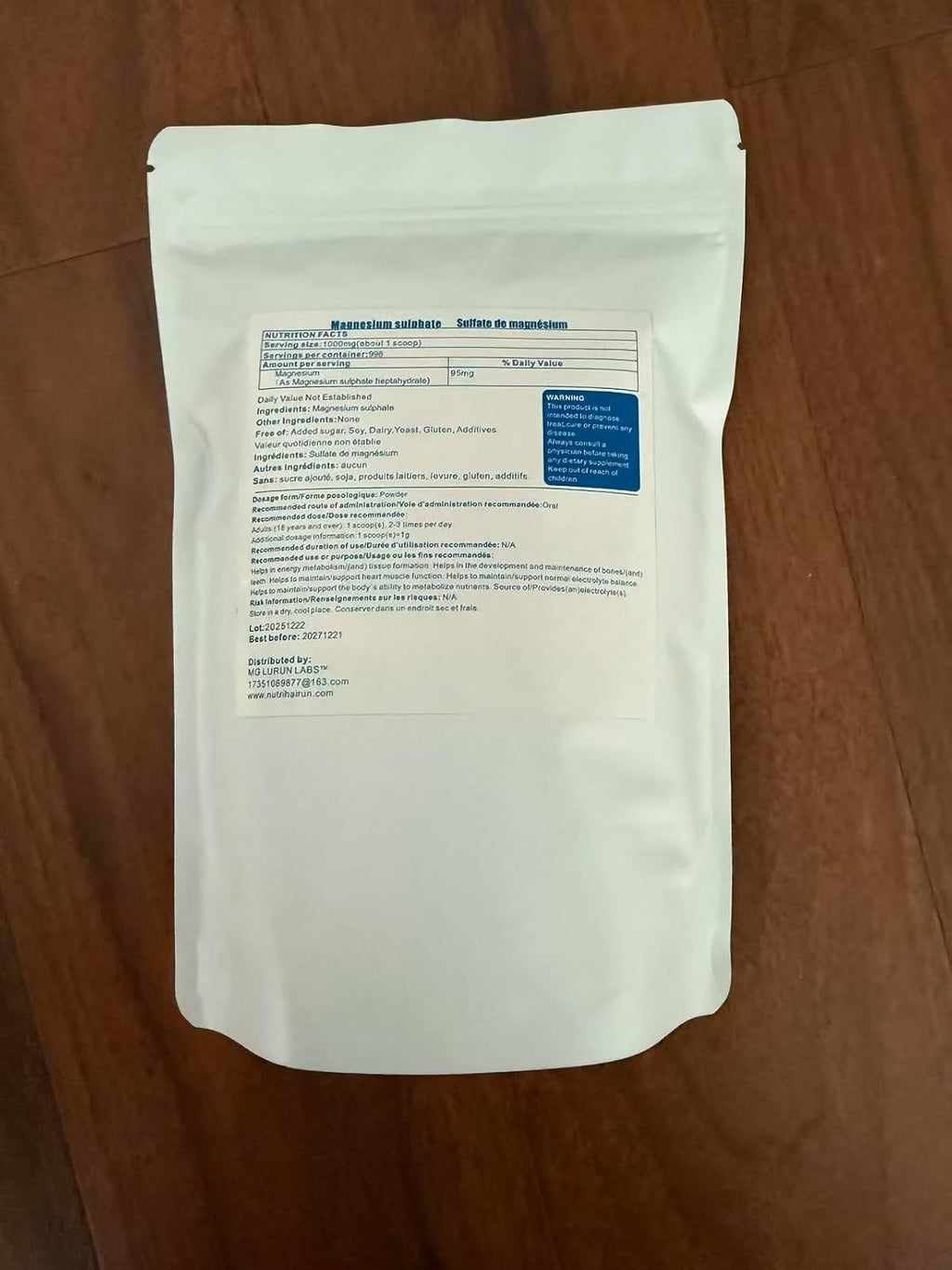 Pure Epsom Salt for gardening use