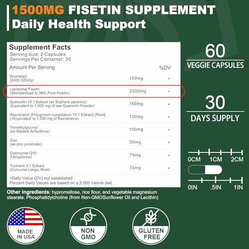 Pure Fisetin with Quercetin benefits