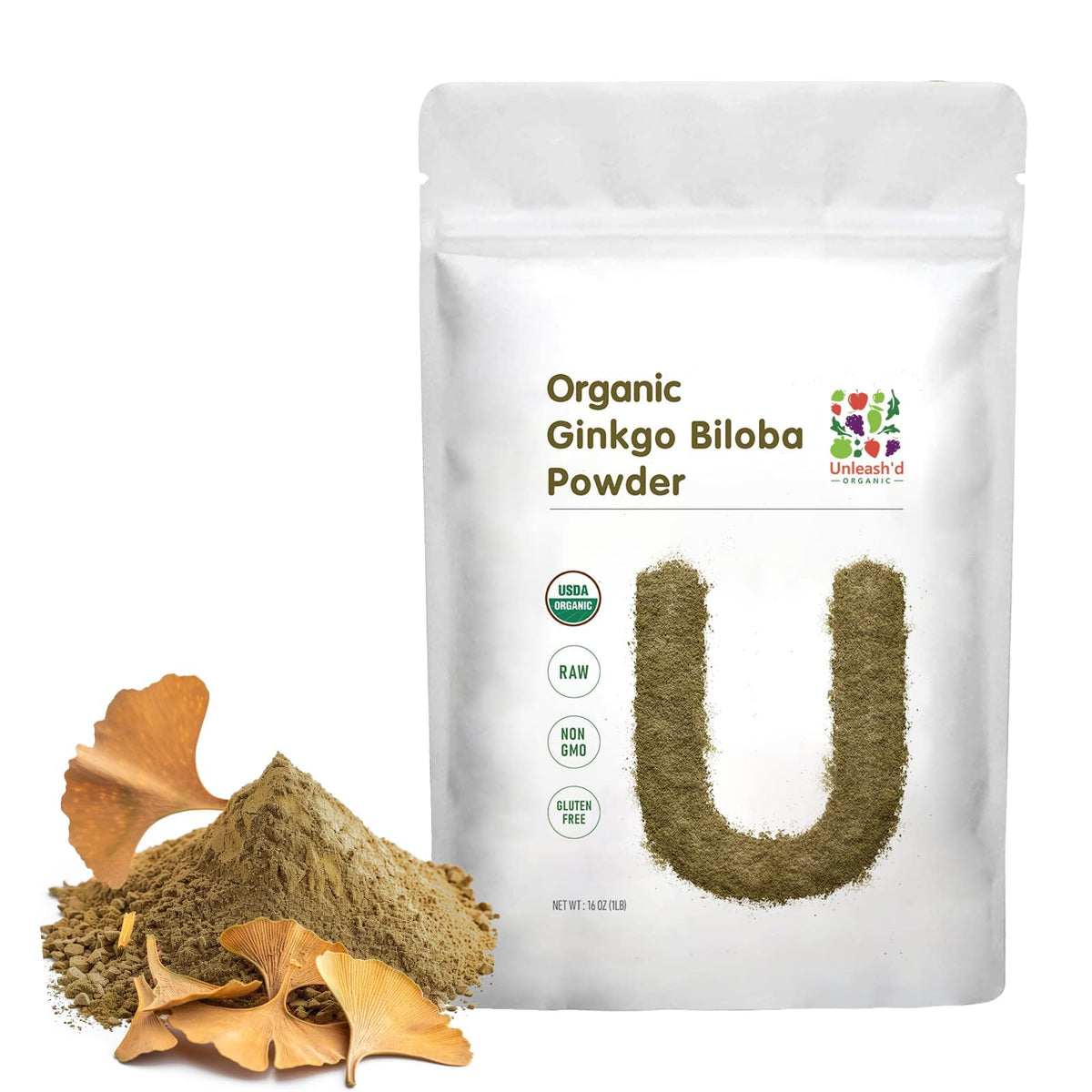 pure Ginkgo Biloba powder supplement