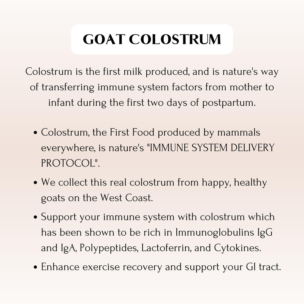pure goat colostrum for wellness