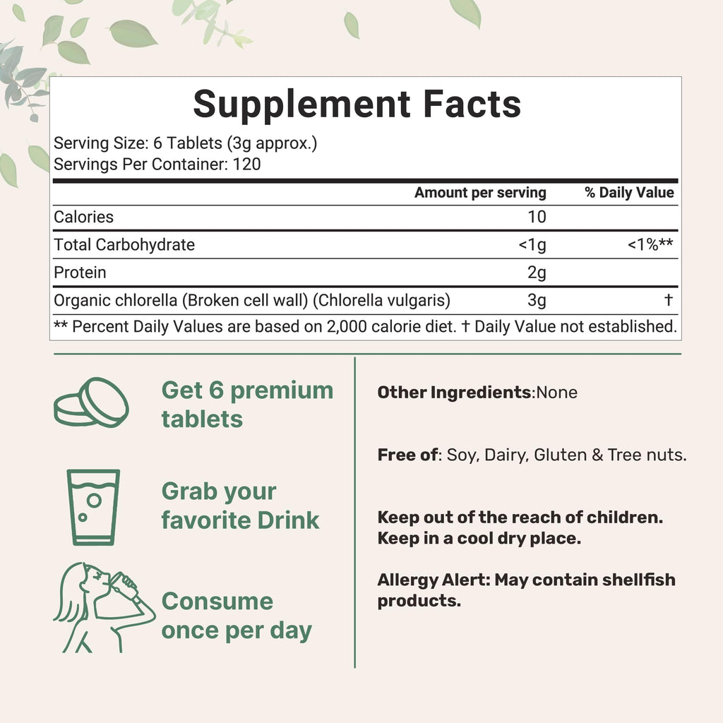 Pure green algae chlorella benefits