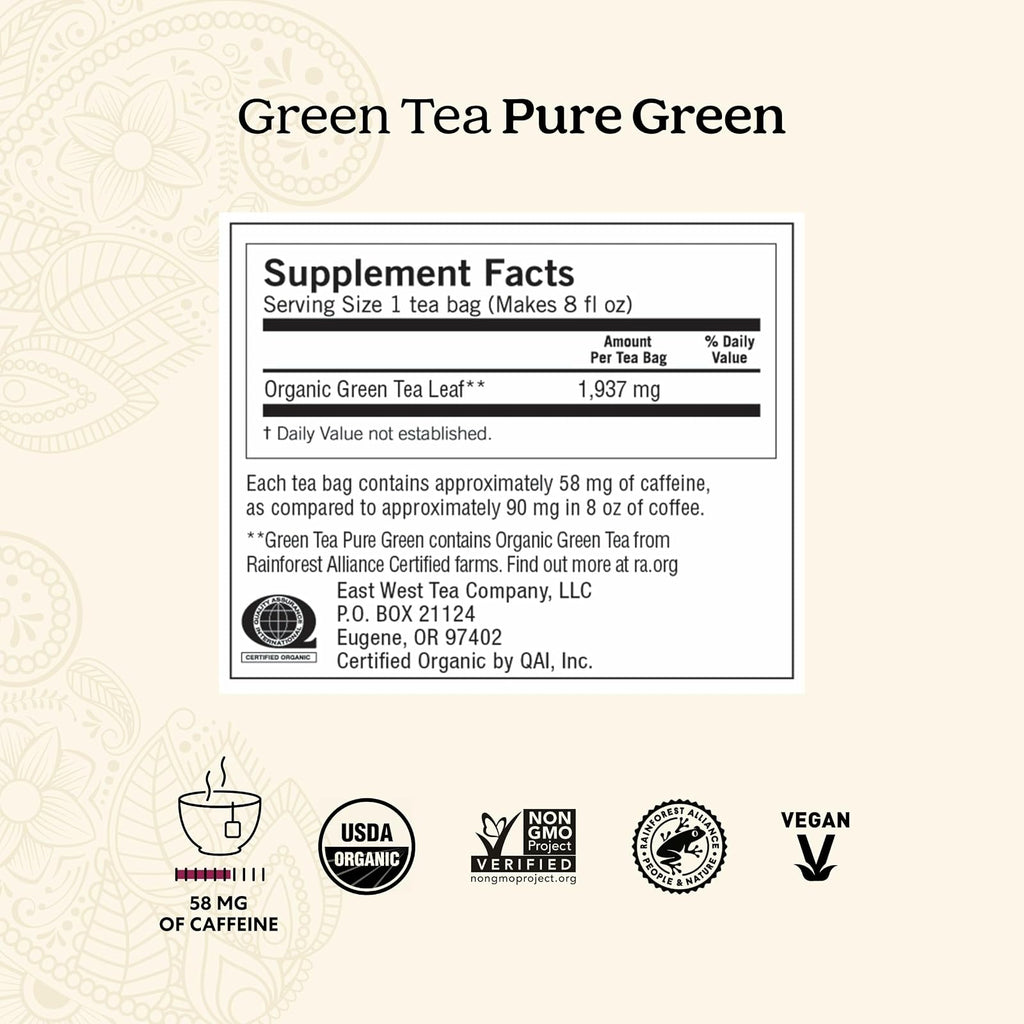 Pure green tea for relaxation