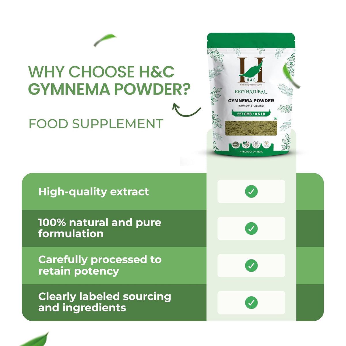 pure Gymnema Sylvestre powder supplement