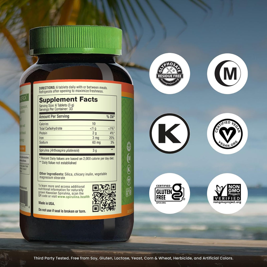 Pure Hawaiian spirulina for energy