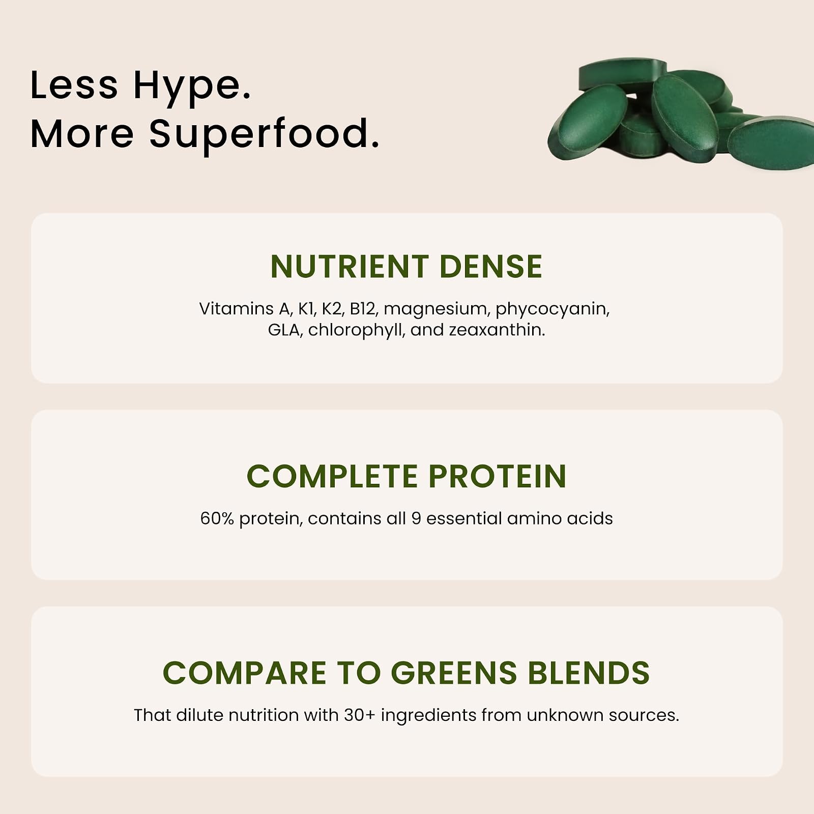 pure Hawaiian spirulina for energy