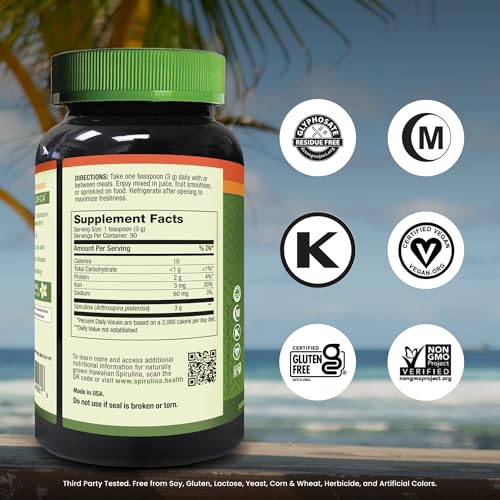Pure Hawaiian spirulina for smoothies