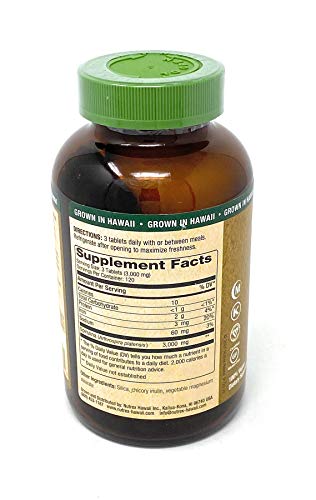 Pure Hawaiian spirulina tablet dosage