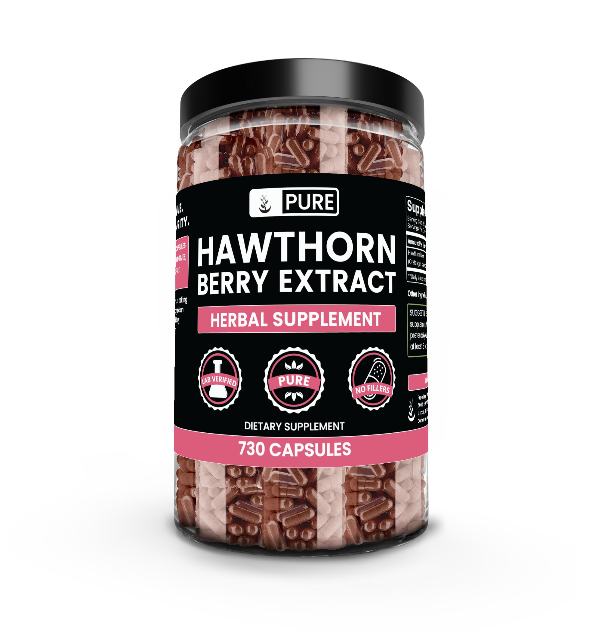pure hawthorn berry extract capsules