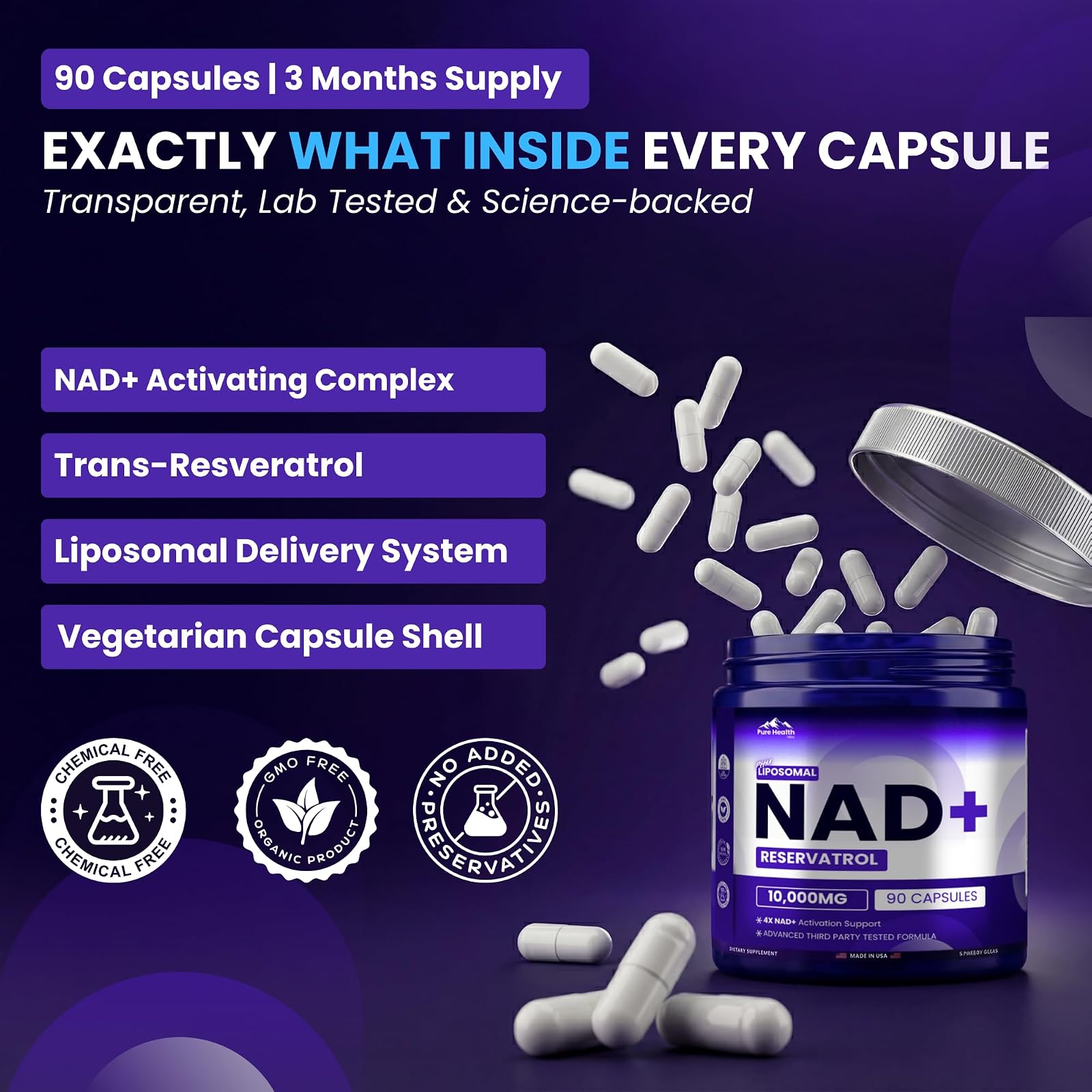 PURE HEALTH MAX Resveratrol for immune support
